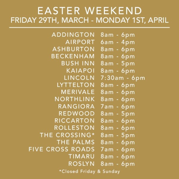 EASTER HOURS - Coffee Culture